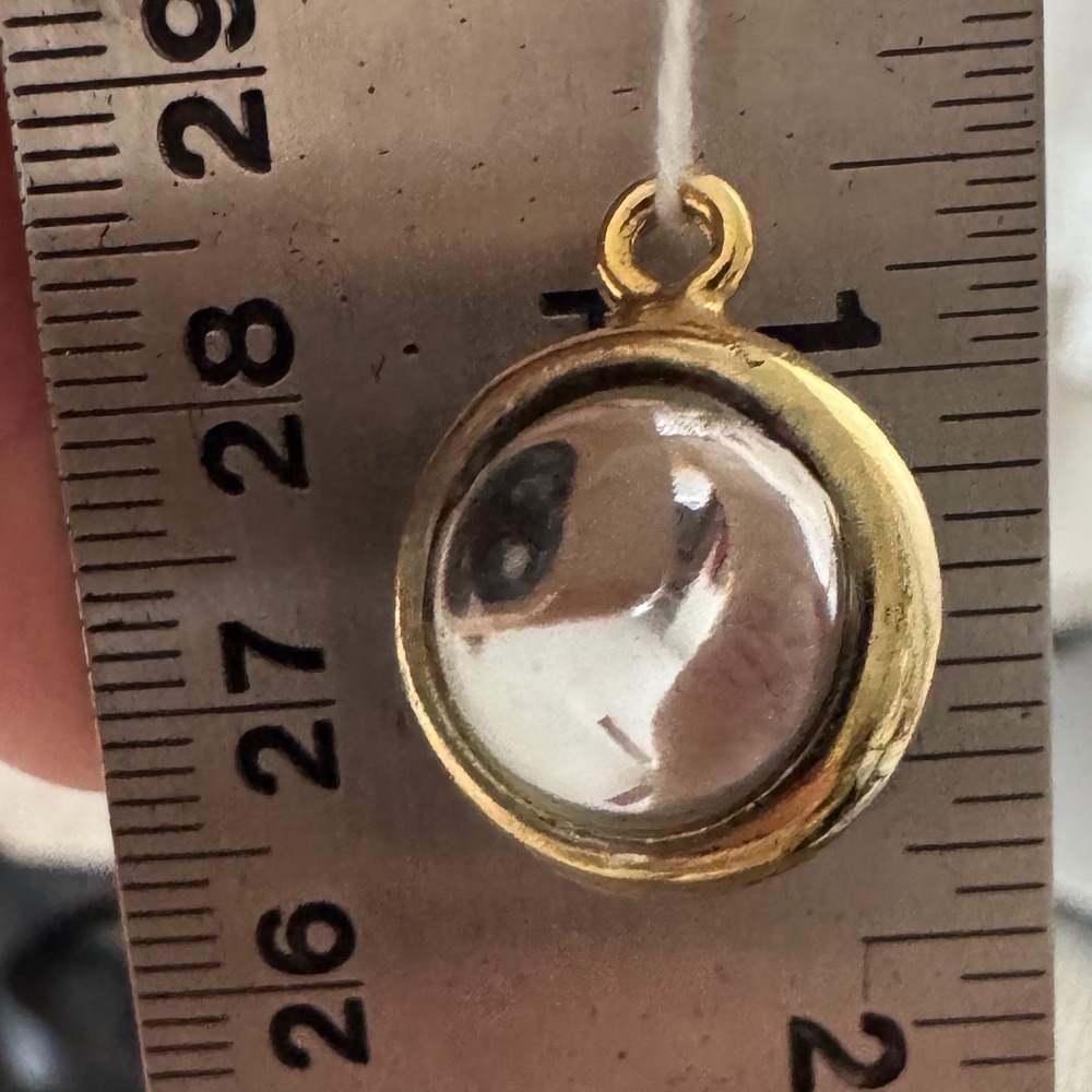 Unbranded | Jewelry | Vintage Lucite Bubble Pendant Gold Tone Clear Orb ...